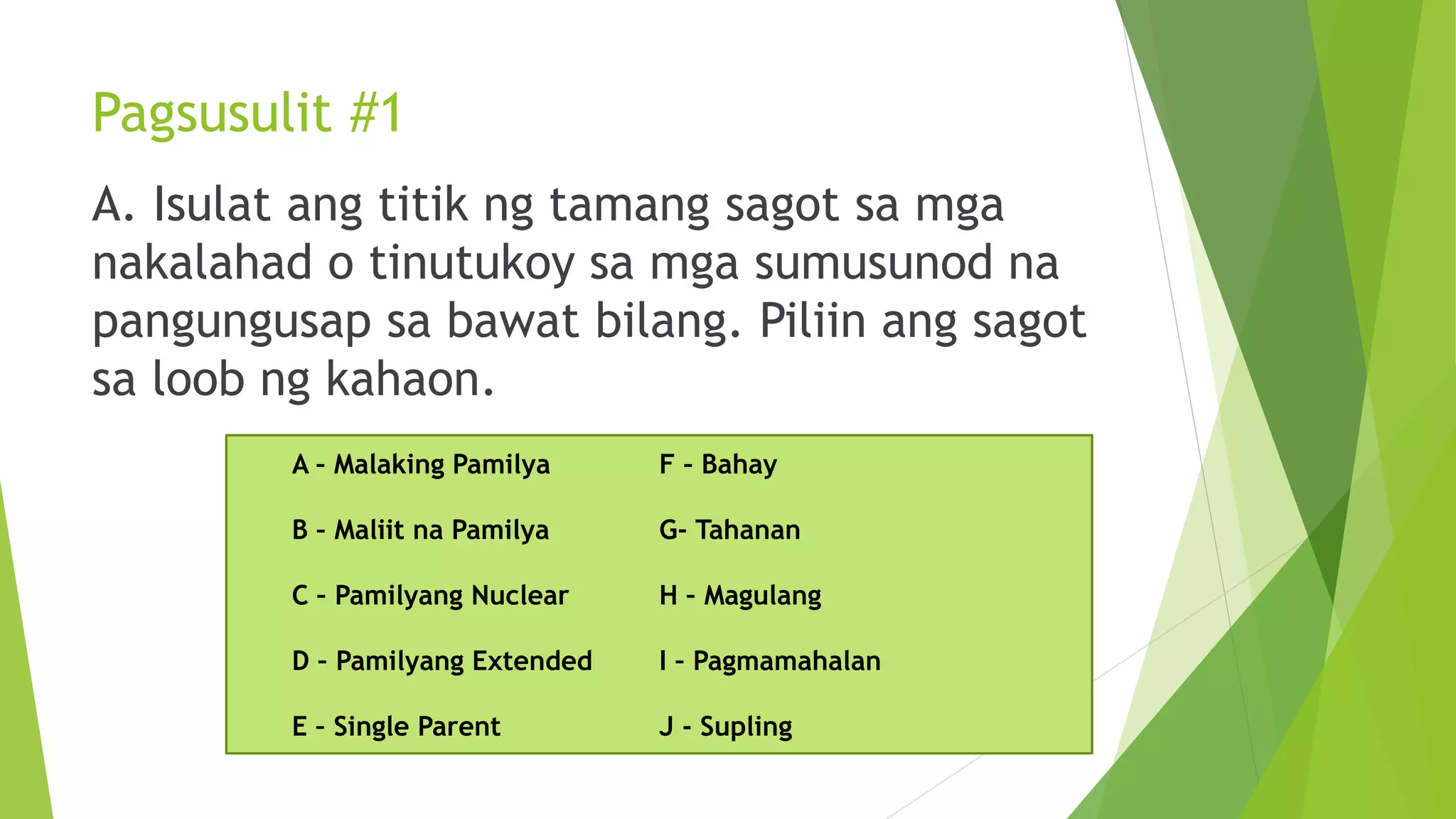 Pamilya | PDF