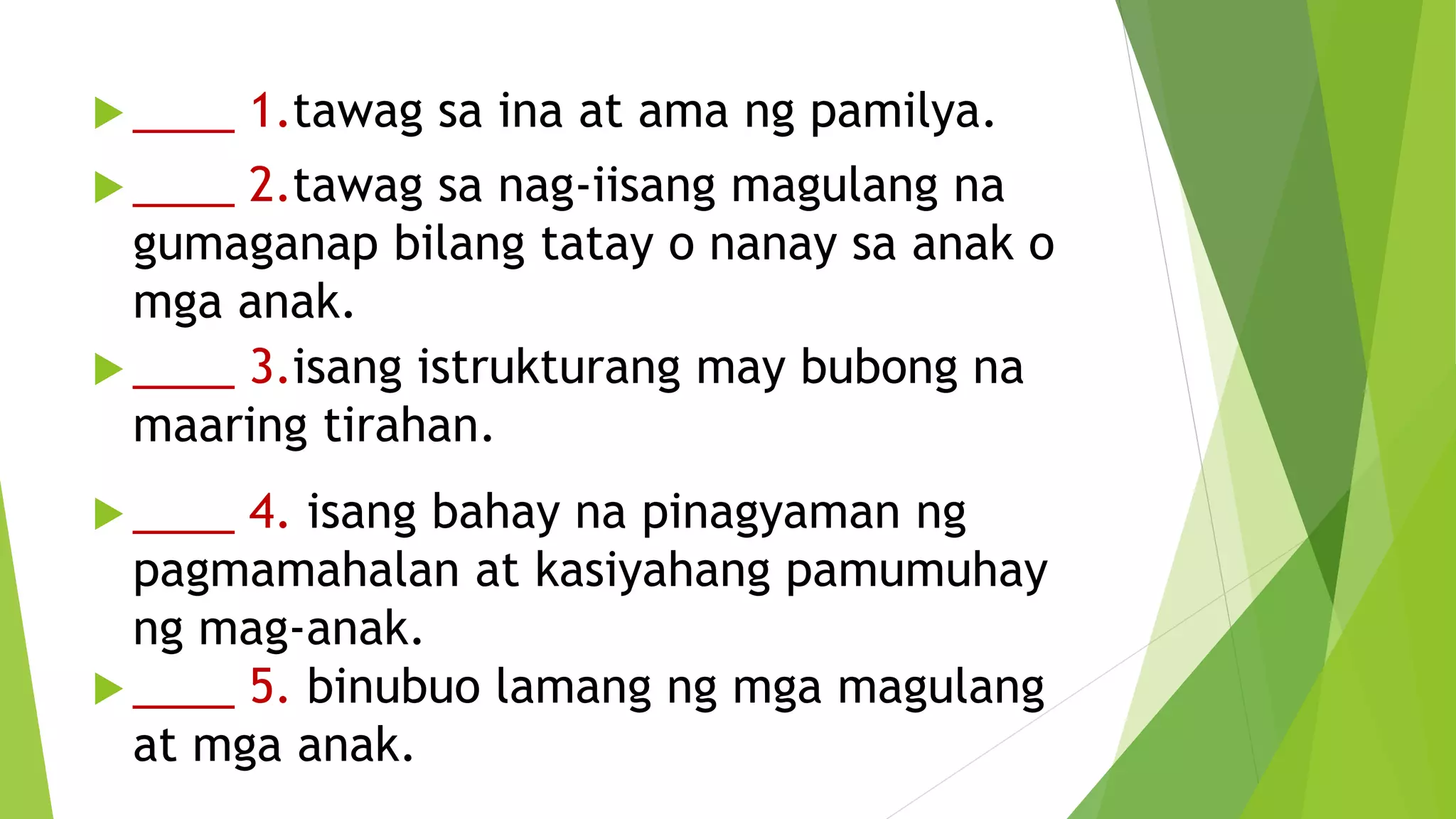 Pamilya | PDF