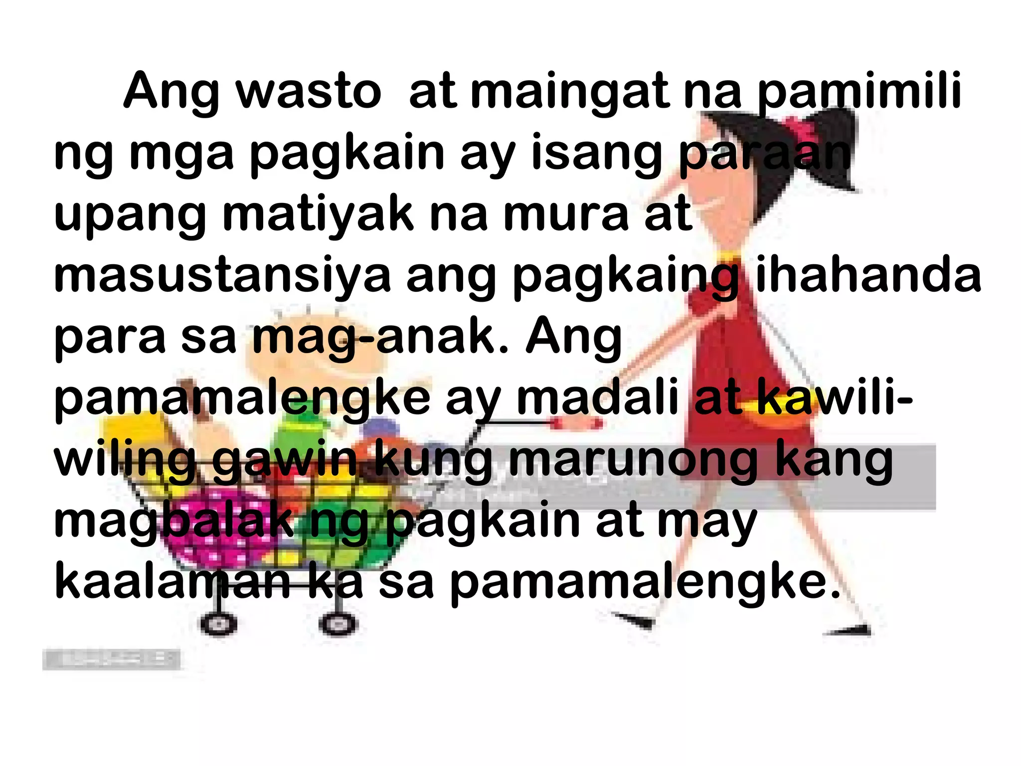 Pamimili ng iba’t ibang pagkain | PPT