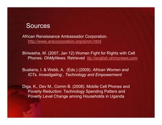 Mobile Phones and the Empowerment of Women in Developing Regions | PDF ...