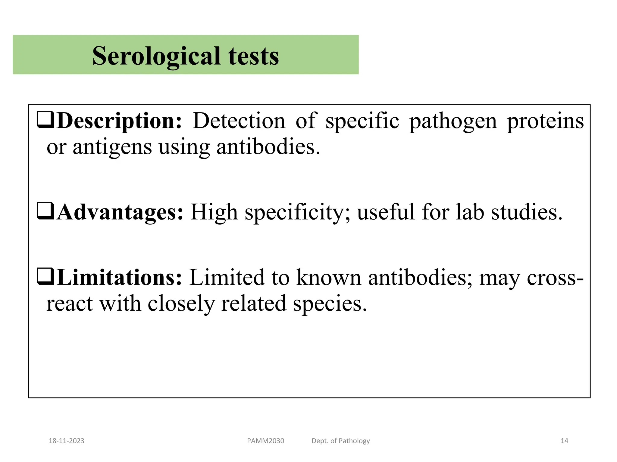 Phenotypic and Genotypic tests for identification of plant pathogens by ...