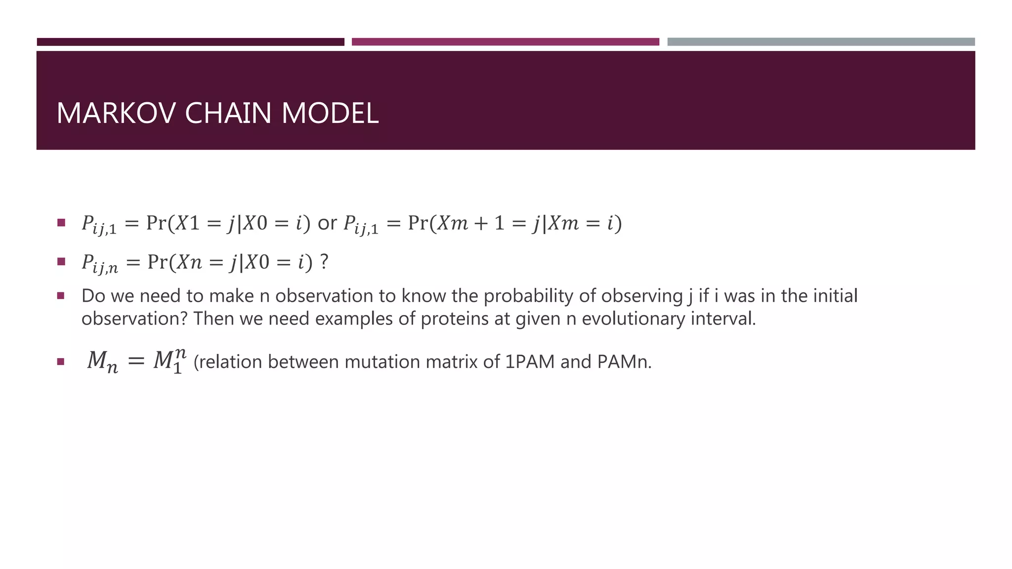 PAM matrices evolution | PPTX
