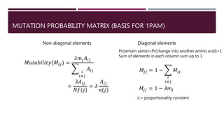 PAM matrices evolution | PPTX
