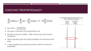 PAM matrices evolution | PPTX