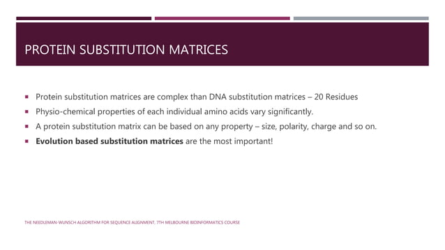 PAM matrices evolution | PPTX