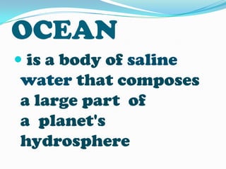 Ocean and Seas | PPTX