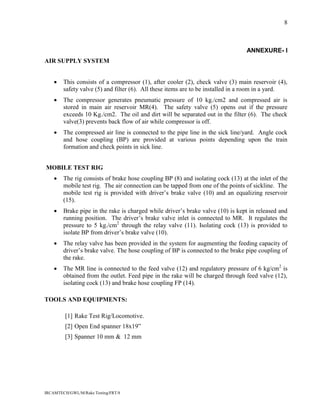 Pamphlet on rake testing procedure for freight stock | PDF