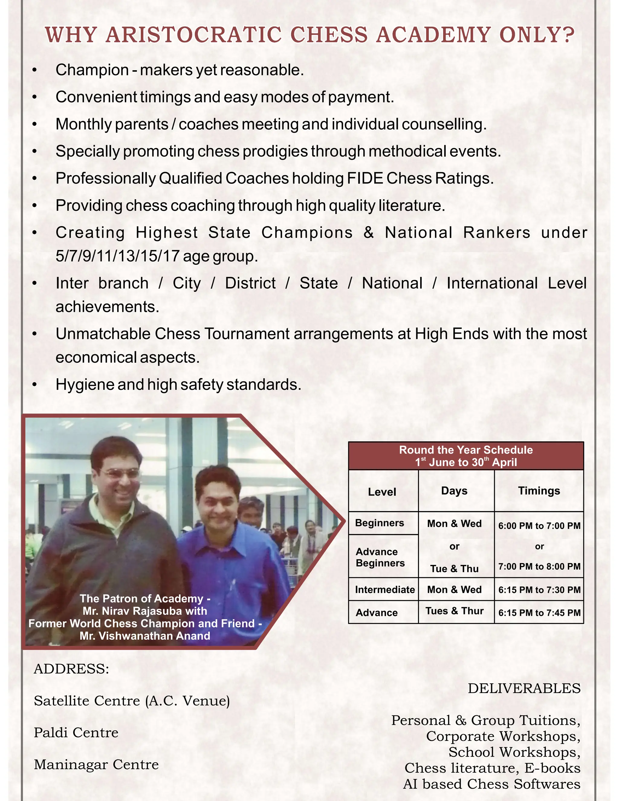 Aristocratic Chess Academy Brochure File | PDF | Free Download