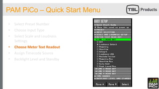 PAM PiCo - Training Guide | PPSX