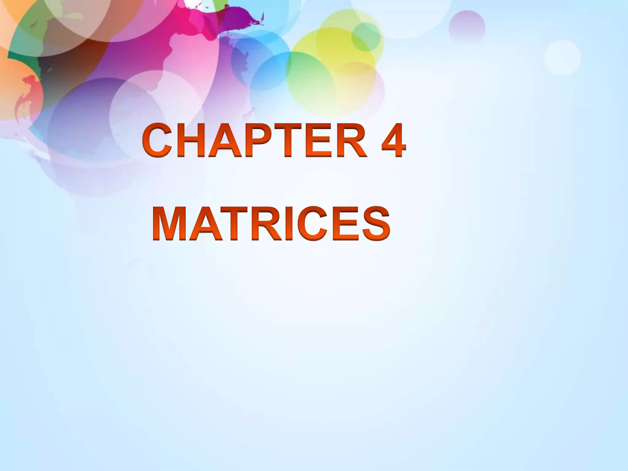 MATRICES | PPTX