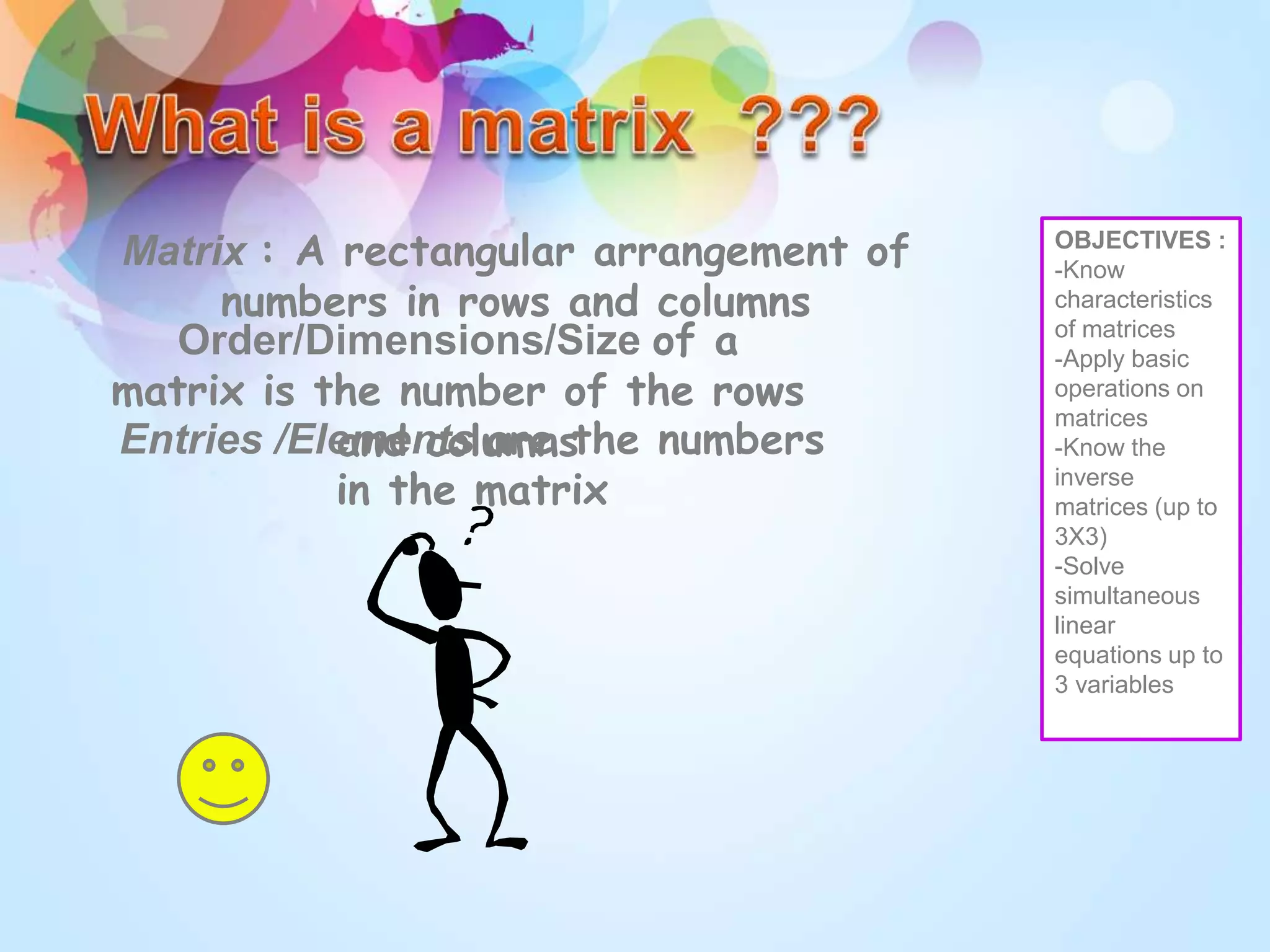MATRICES | PPTX