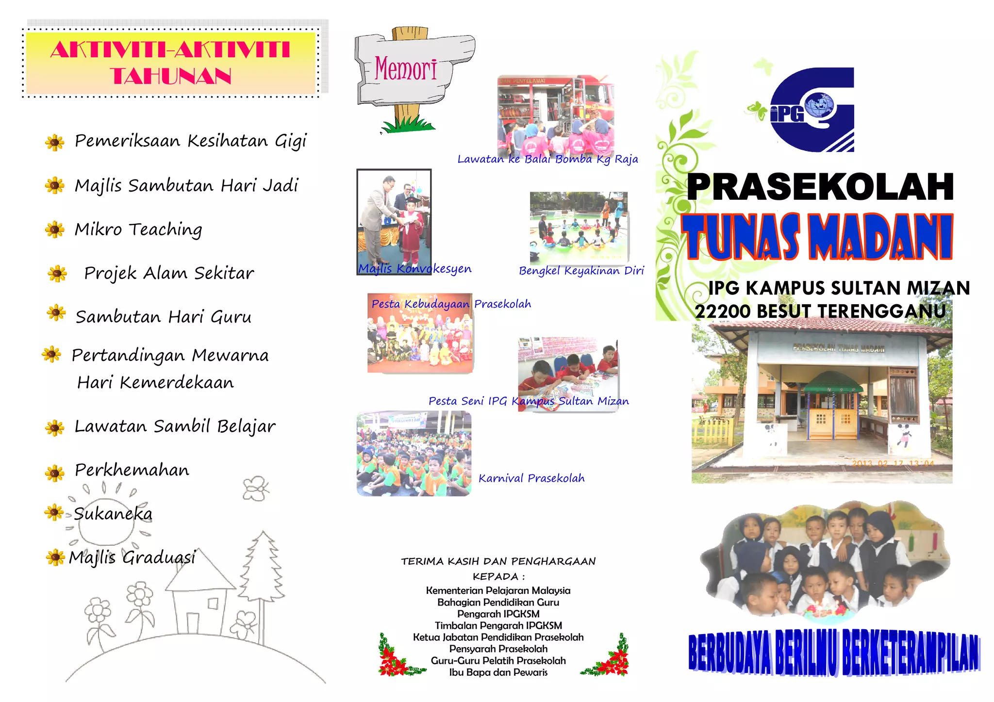 Pamplet Prasekolah Tunas Madani IPGKSM | PDF