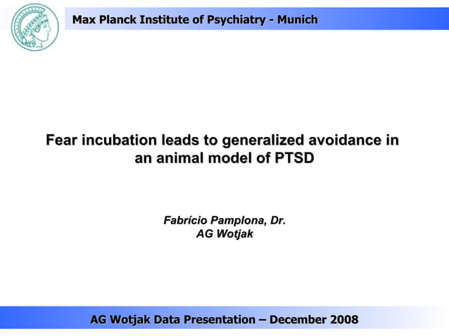 Fear incubation leads to generalized avoidance in an animal model of ...