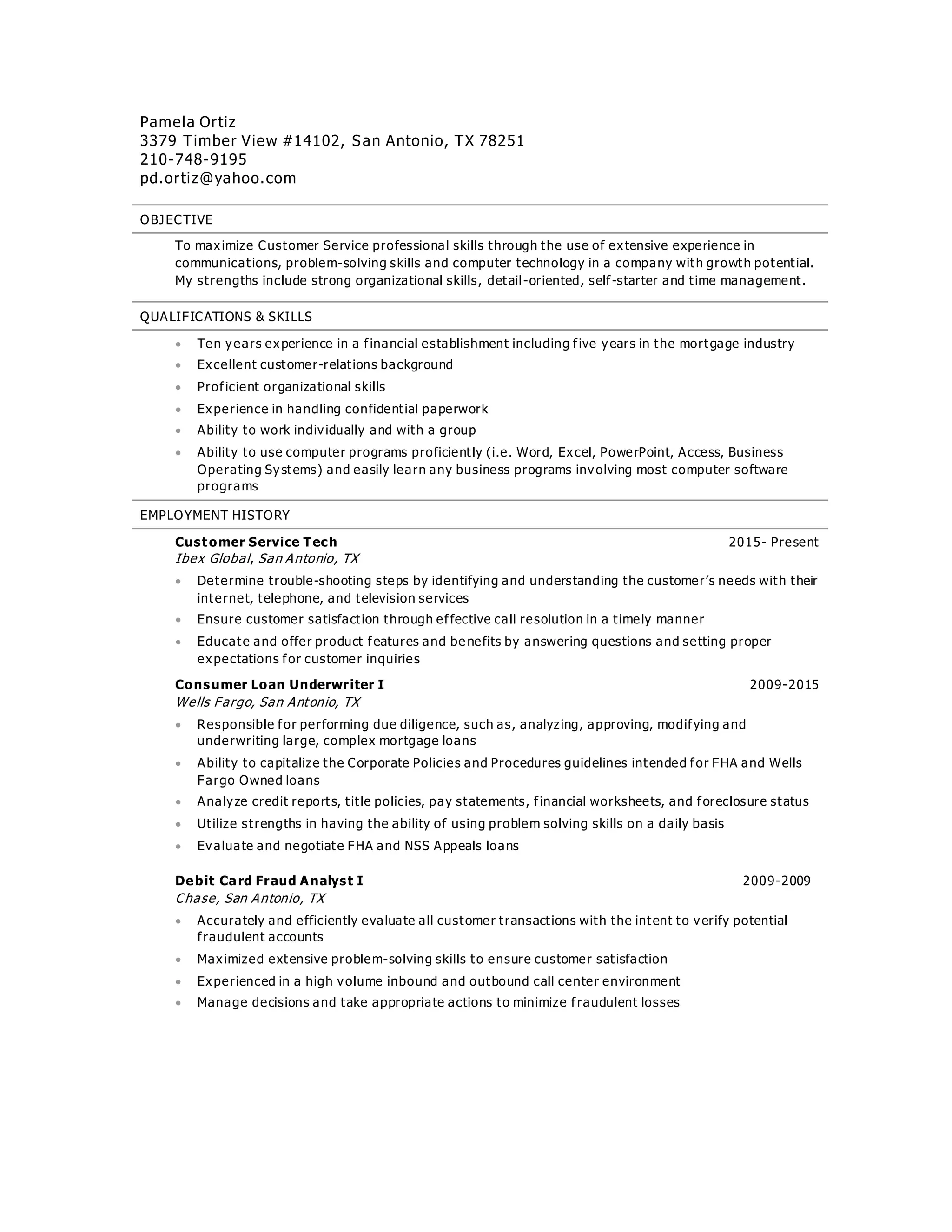 Pam's resume | DOCX