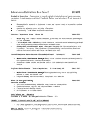 Pam schwimmer resume 2016 | PDF
