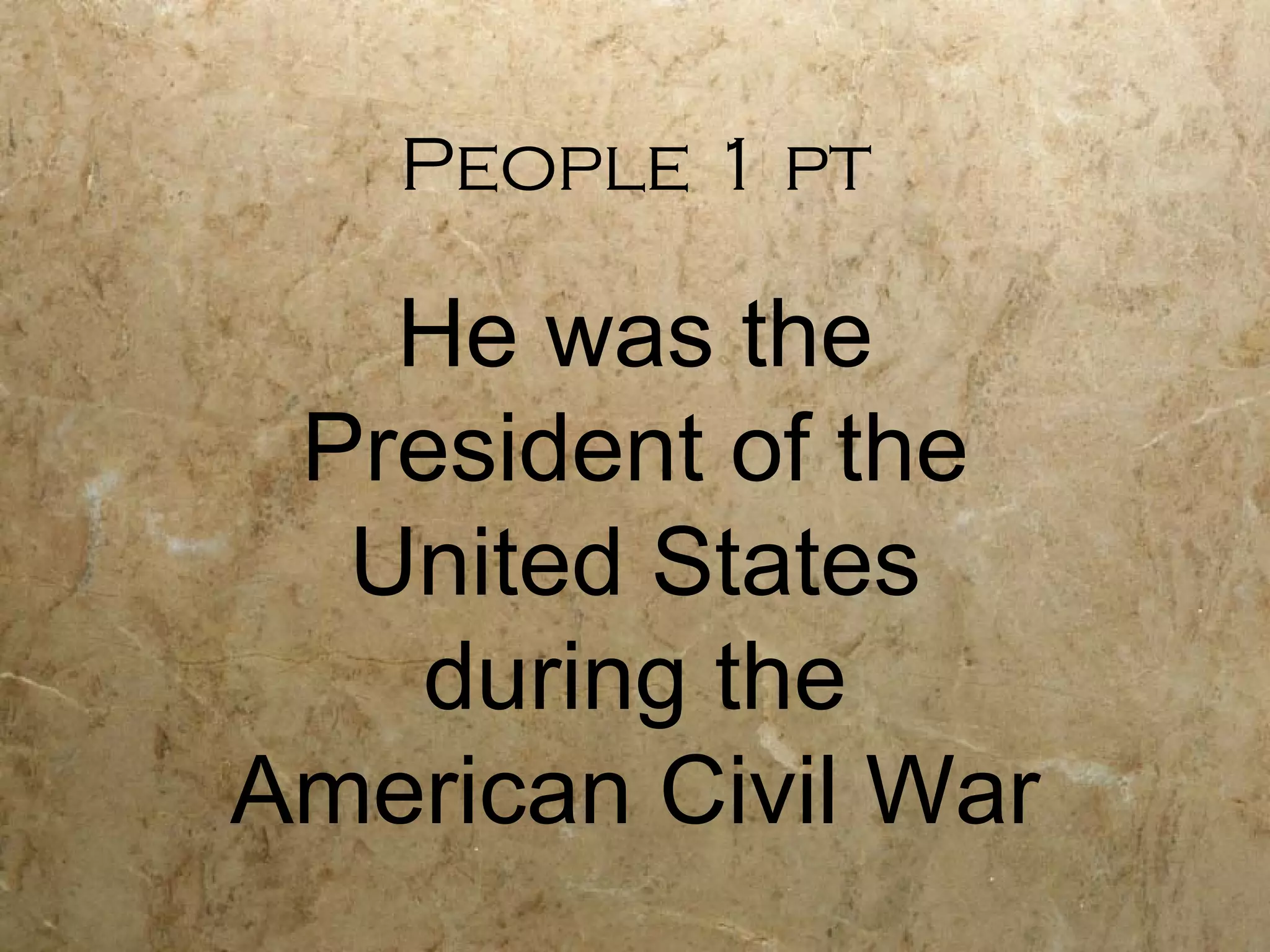 Civil War Jeopardy | PPT