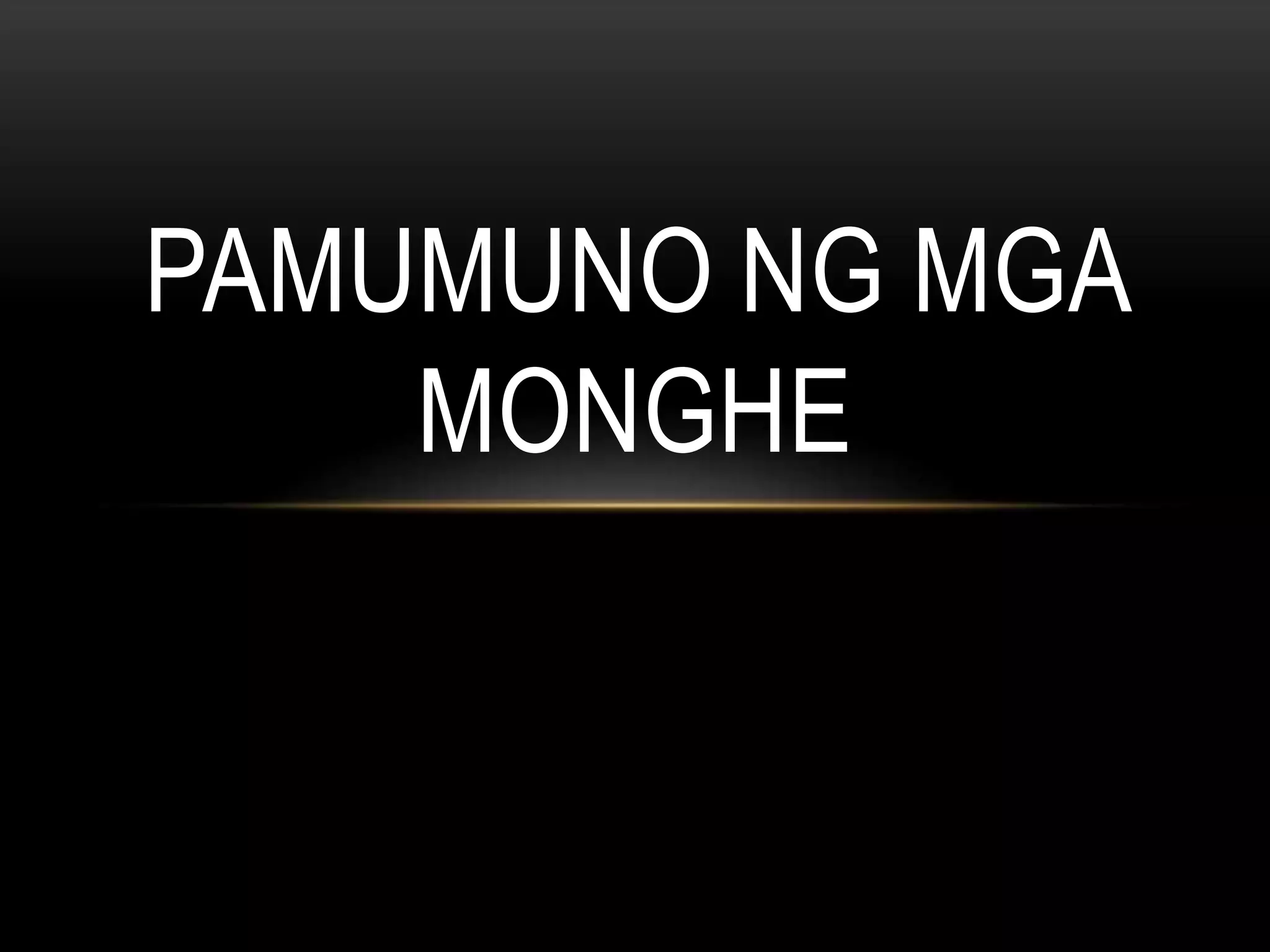 Pamumuno ng mga monghe | PDF