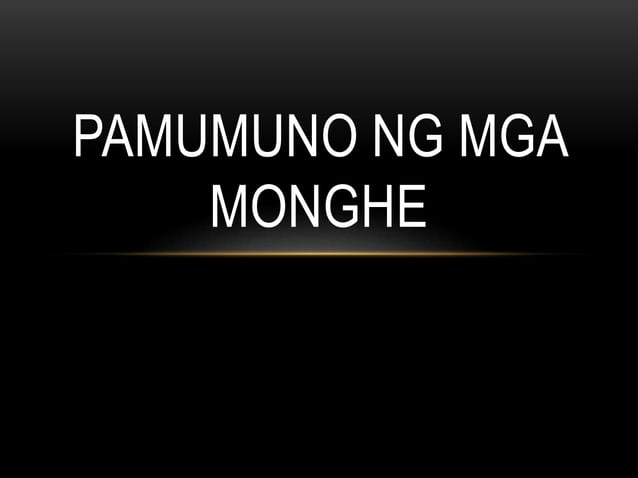 Pamumuno ng mga monghe | PDF