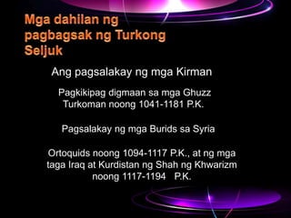 Pamumuno ng mga turkong seljuks | PPTX