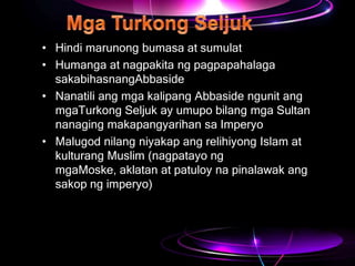 Pamumuno ng mga turkong seljuks | PPTX