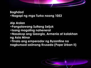 Pamumuno ng mga turkong seljuks | PPTX