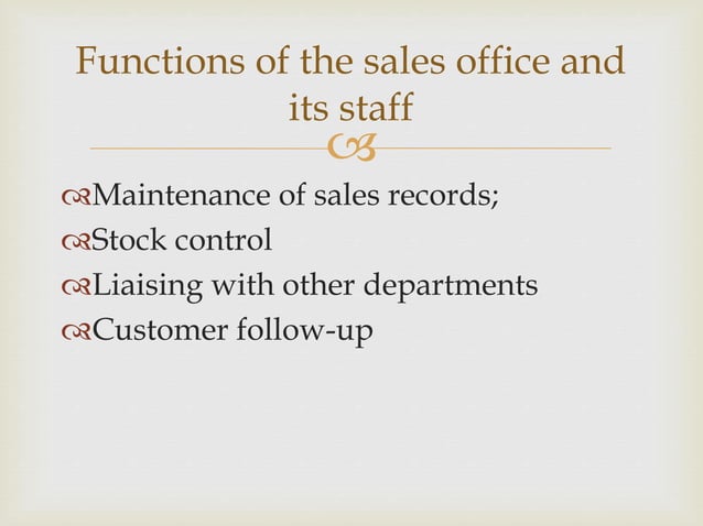 Functions of staff involved in Sales department | PPTX | Sales | Business