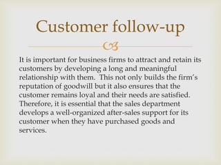 Functions of staff involved in Sales department | PPTX | Sales | Business