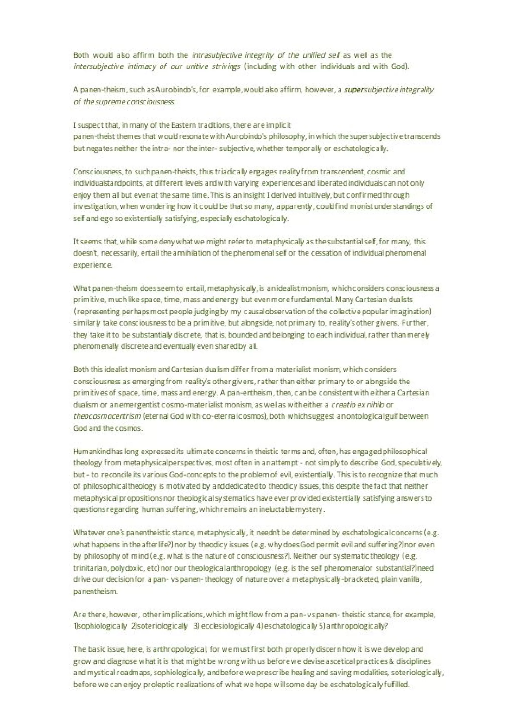 Pan panen- and panentheism | PDF