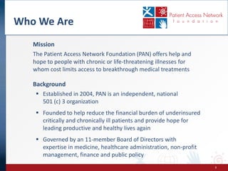Patient Access Network Foundation - PV Reporter | PPT | Health ...