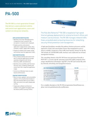 PAN PA500 | PDF