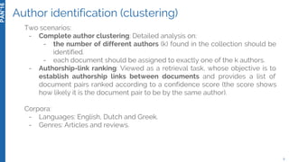 Overview of PAN'16 - New challenges for Authorship Analysis: Cross-genre profiling, Clustering ...