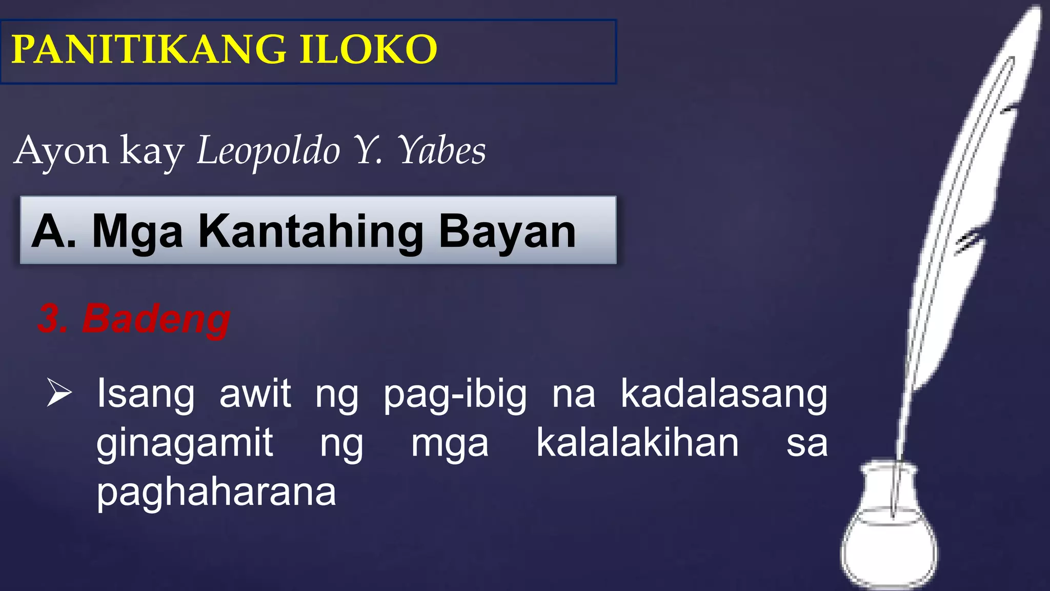 Panitikang Iloko | PPTX