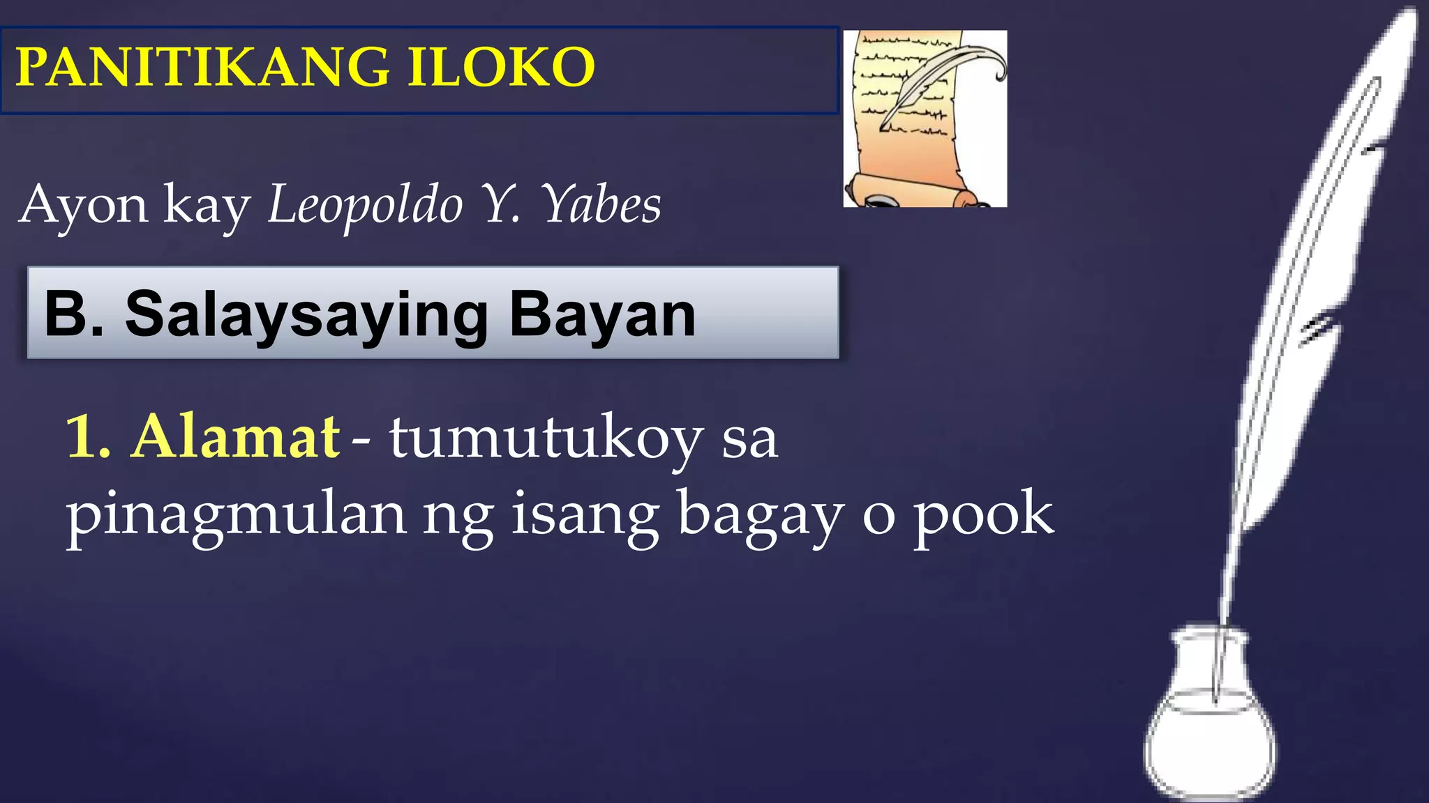 Panitikang Iloko | PPTX