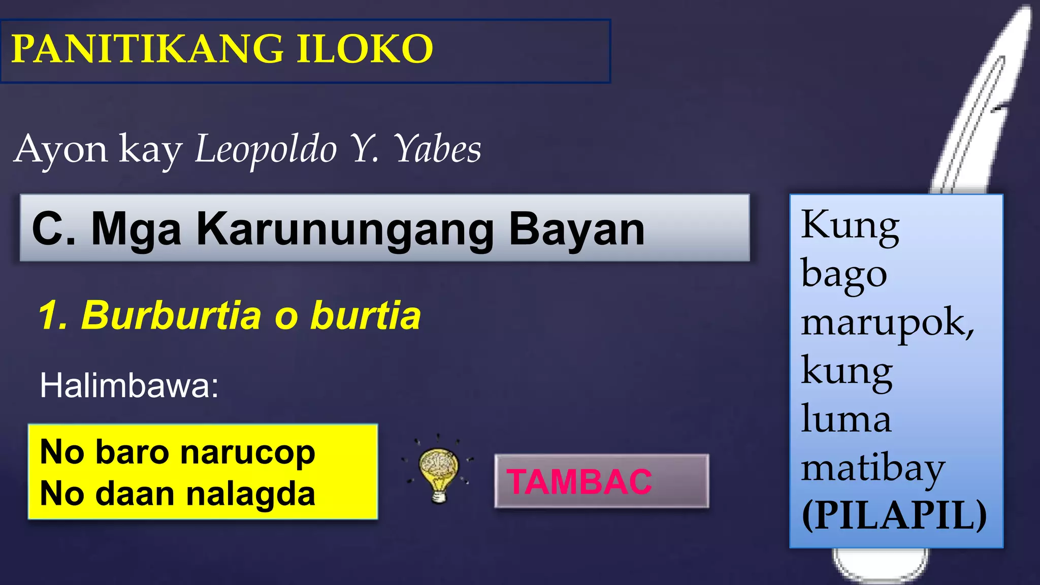 Panitikang Iloko | PPTX