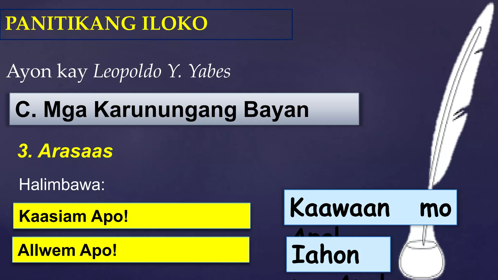Panitikang Iloko | PPTX