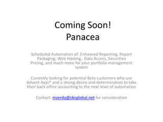 Panacea Preview | PPT