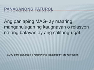 Panaganong-Paturol (definition,information and more) | PPTX