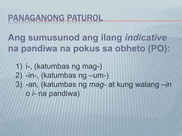 Panaganong-Paturol (definition,information and more) | PPTX