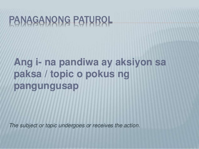 Panaganong-Paturol (definition,information and more)