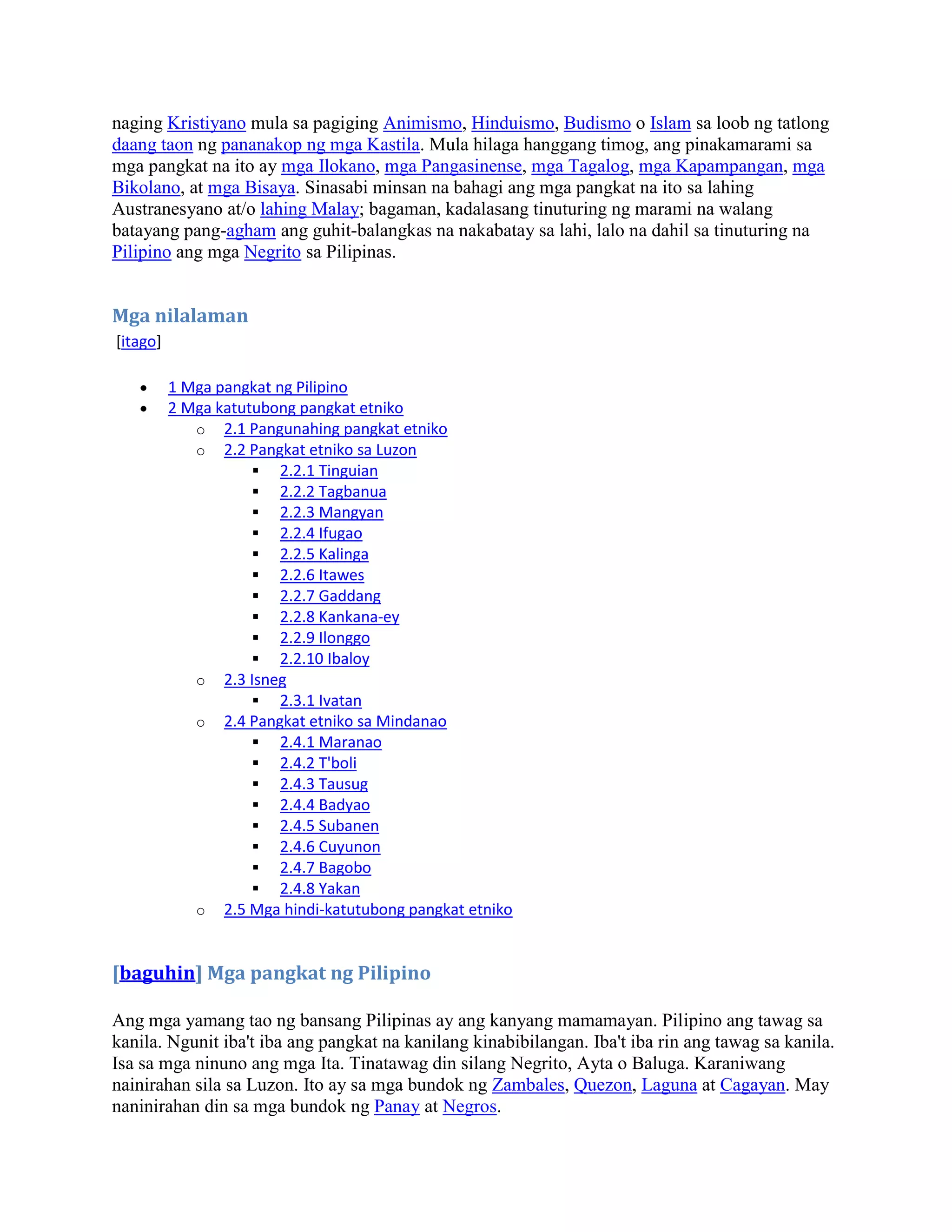 Panahanan sa pamumuhay ng mga unang pilipino | DOCX