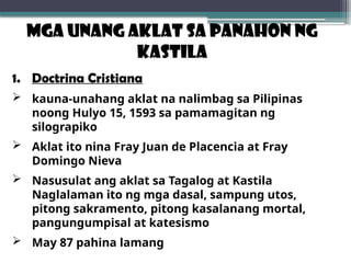 panitikan sa panahon-ng mga kastila sa pilipinas | PPTX