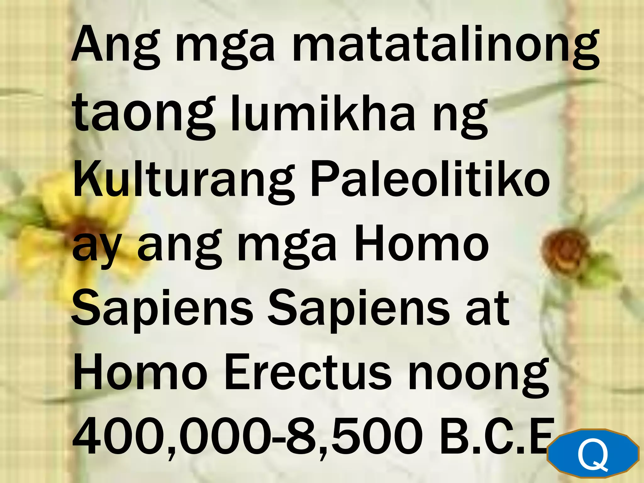 Panahong paleolitiko | PPTX