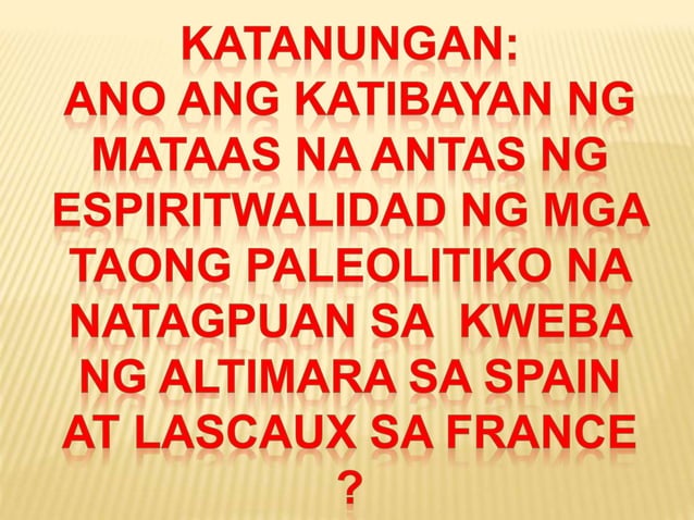 Panahong paleolitiko | PPTX