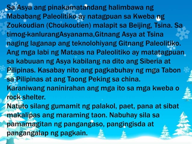 Panahong paleolitiko | PPTX