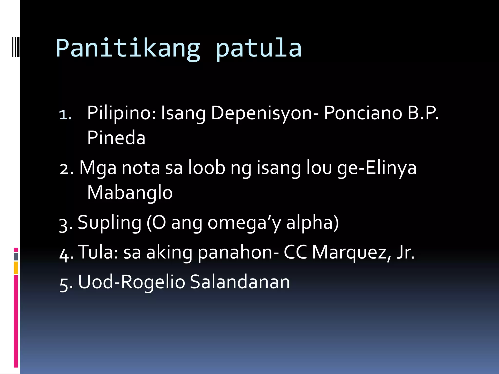 Pa nahon ng aktibismo | PPTX