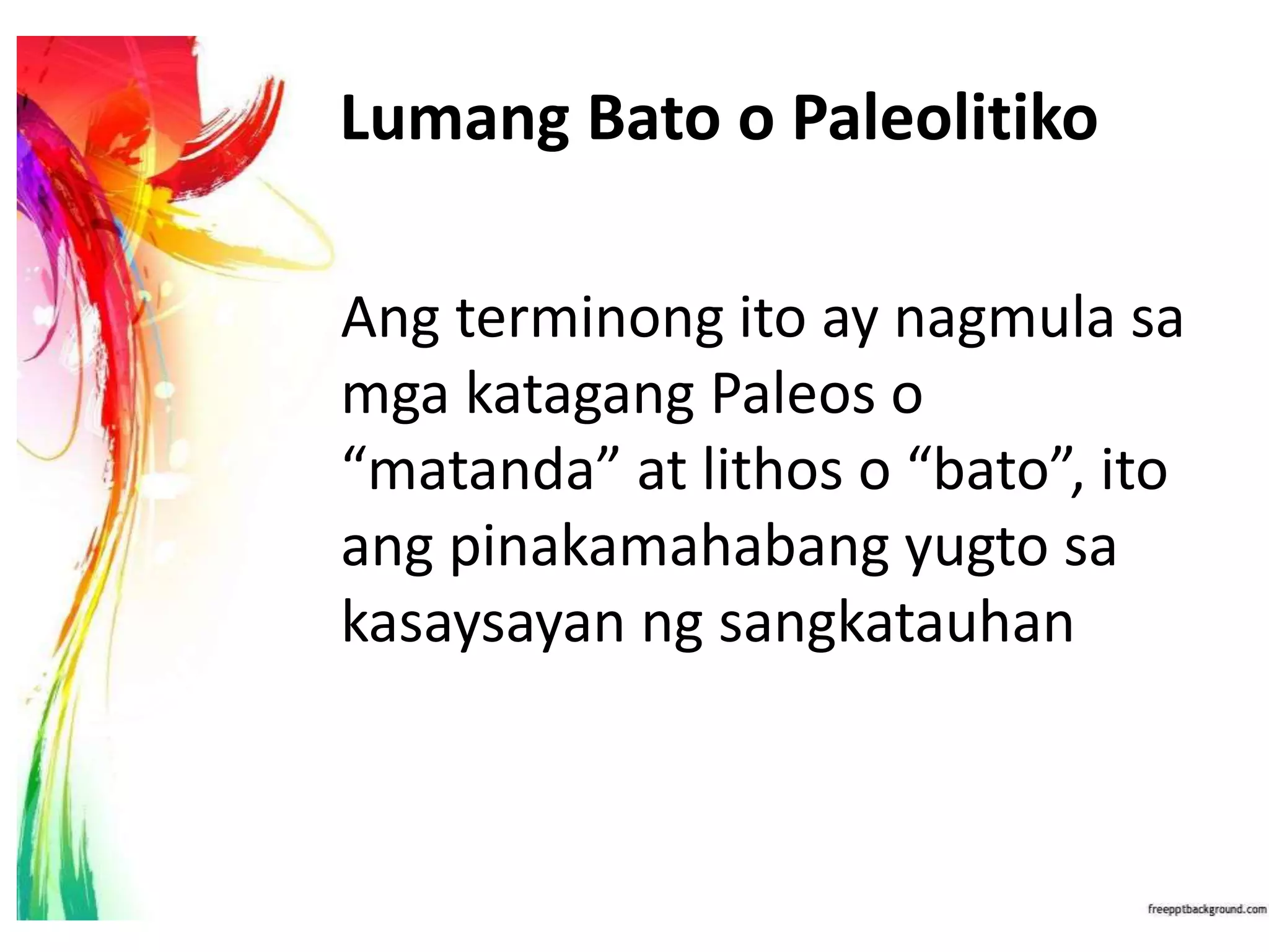 Panahon ng bato | PPTX