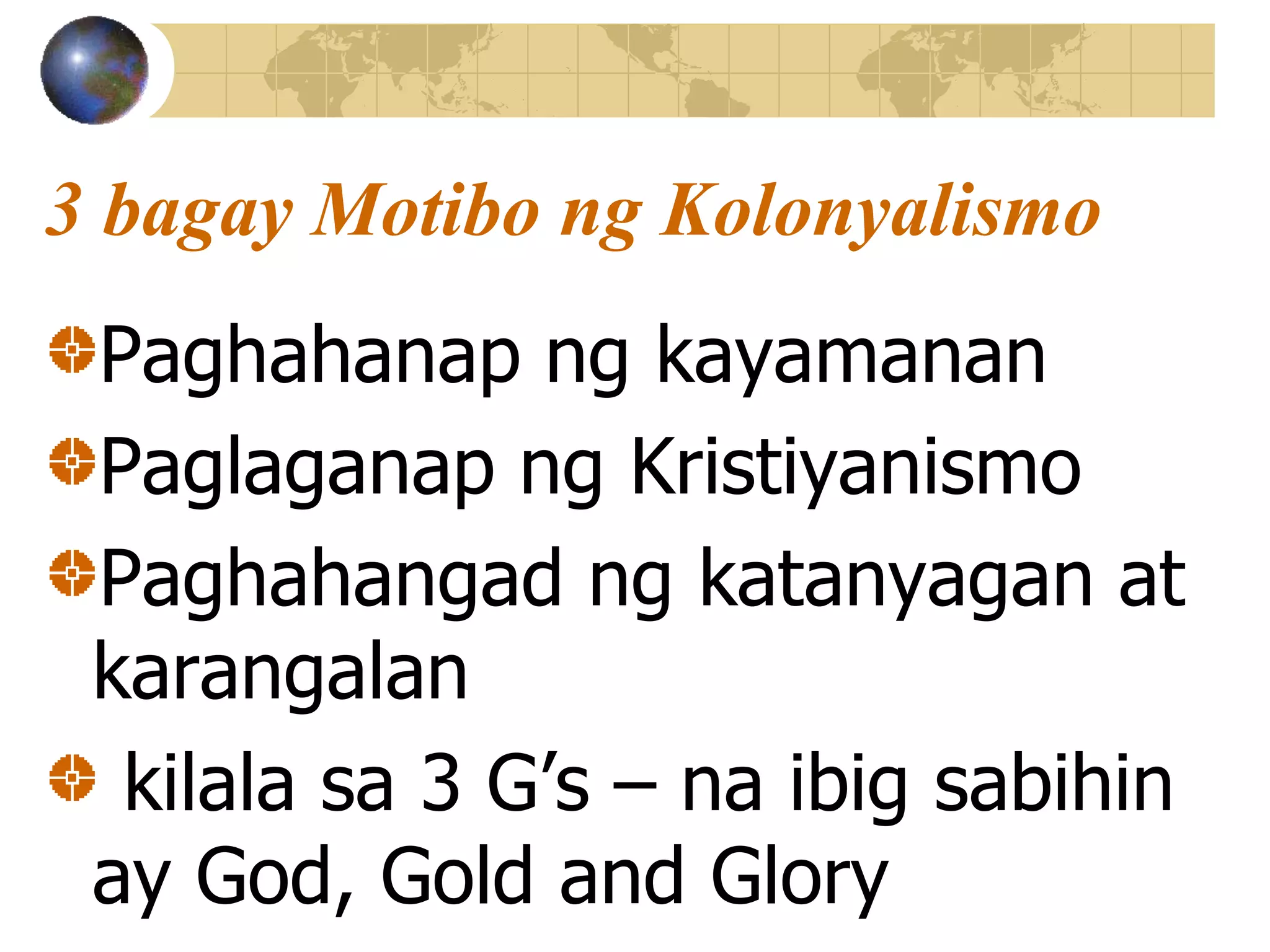 Unang Yugto ng Imperyalismong Kanluranin | PPTX