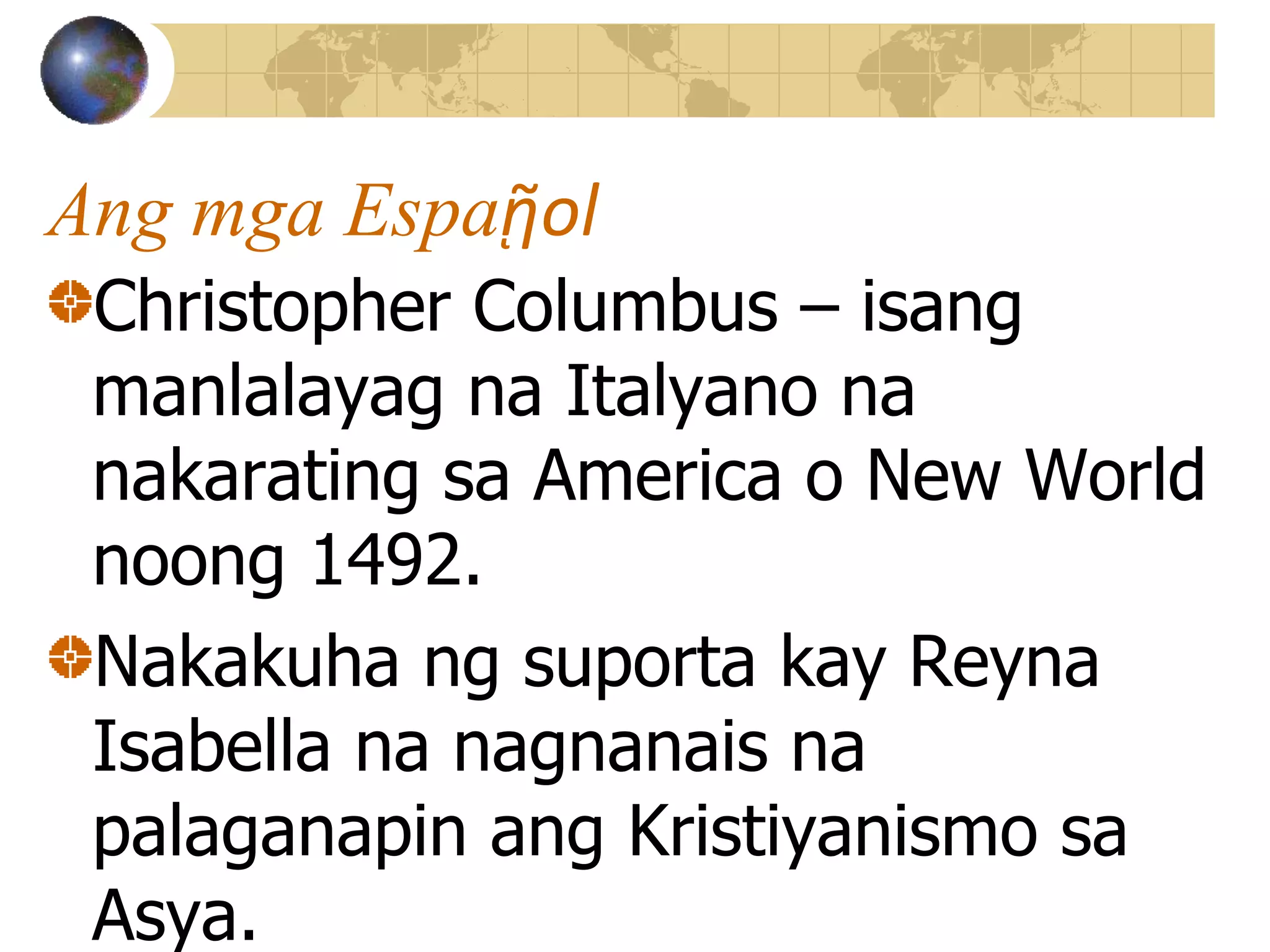 Unang Yugto ng Imperyalismong Kanluranin | PPTX