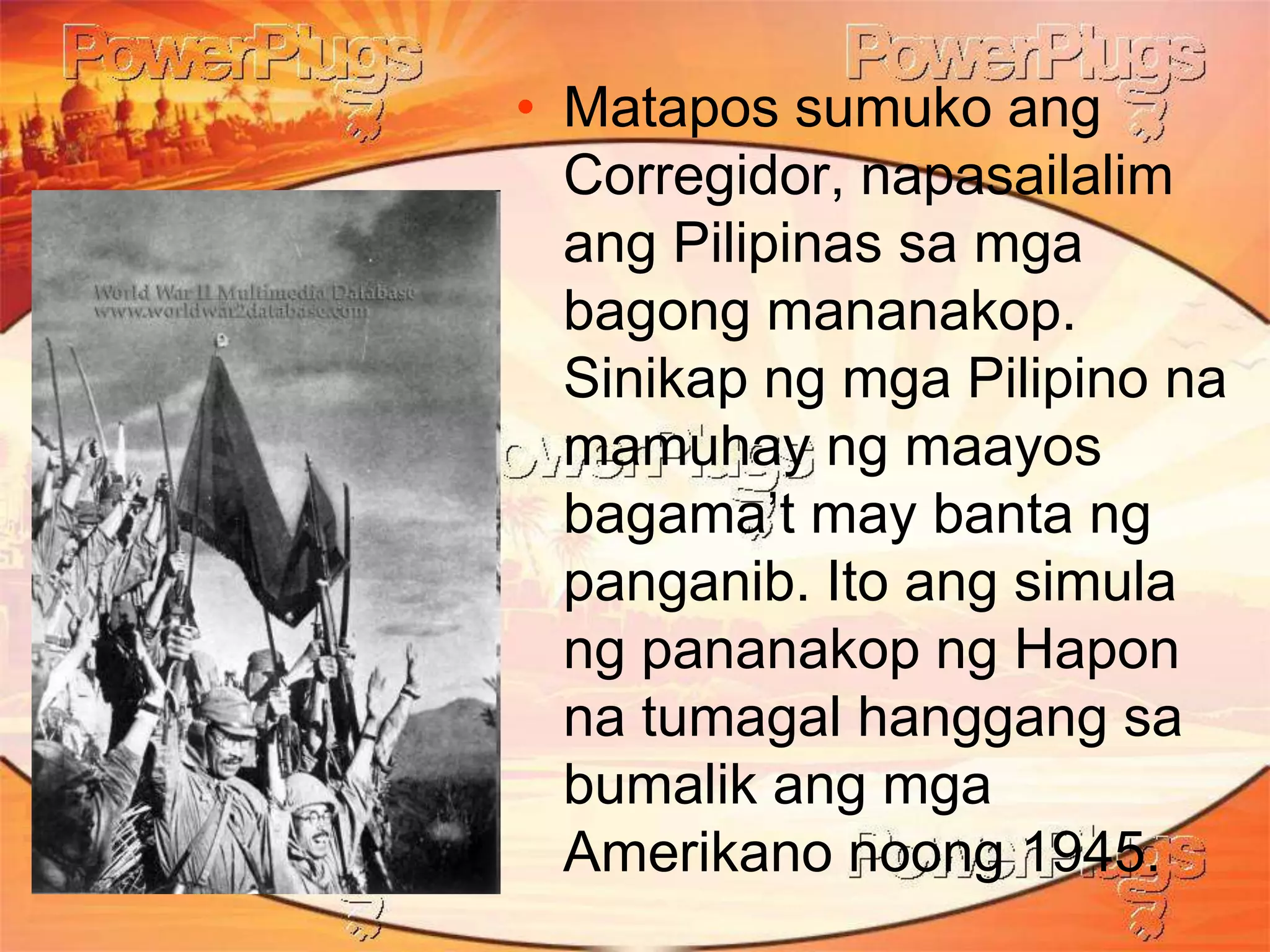 Panahon ng hapon | PPTX