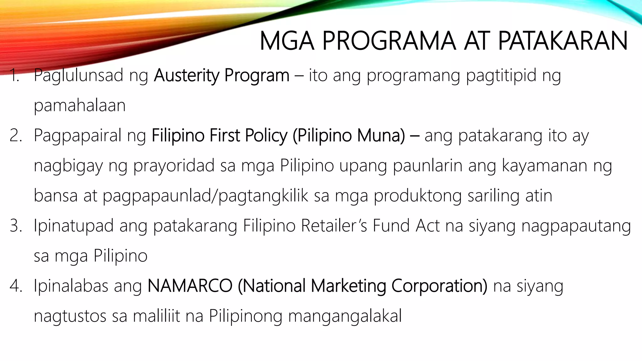Panahon ng Ikatlong Republika ng Pilipinas | PPTX
